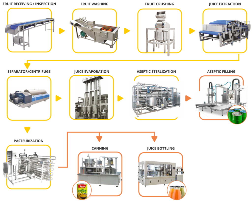 Plant For Pulp / Juice / Concentrates / Puree And Paste Manufacturing ...